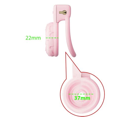 Cute Pink Donut Chastity Cage Resin Micro 3d Printed Flat Cock Cage For