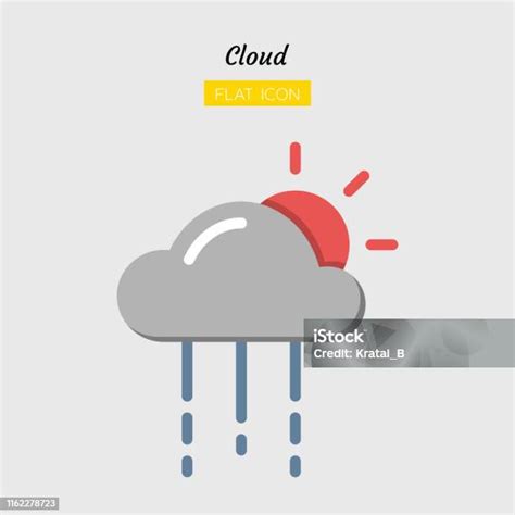 색상 평면 아이콘 기호 일기 예보 낮 기후 구름 태양 비오는 고립 된 벡터 디자인 0명에 대한 스톡 벡터 아트 및 기타 이미지 Istock