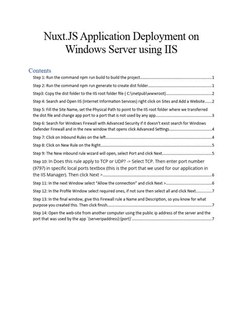 Foronisus Nuxtjs Deployment Pdf Port Computer Networking