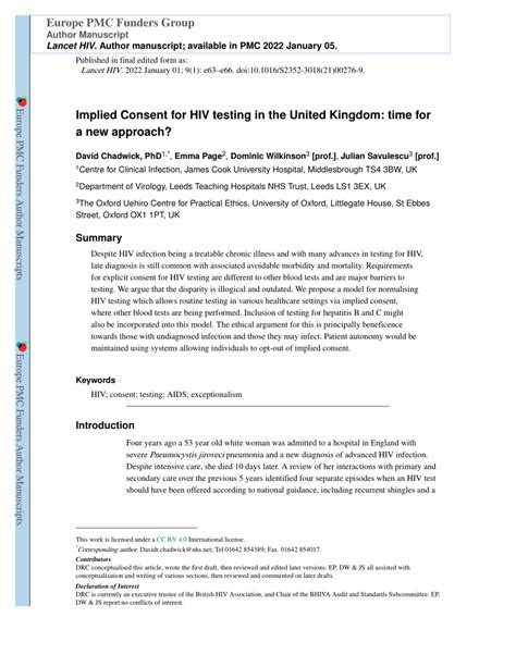 Hiv Consent Form 2023 Printable Forms Free Online