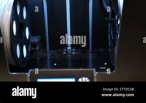 Working 3d Printer Sequence Tripod Printing With Plastic Wire Filament On 3d Printer Three