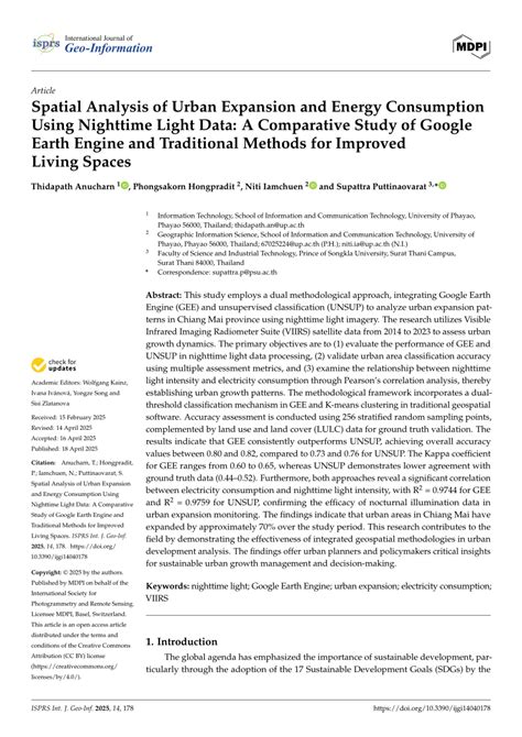 Pdf Spatial Analysis Of Urban Expansion And Energy Consumption Using Nighttime Light Data A