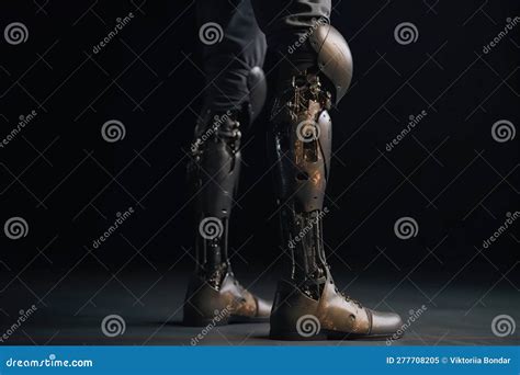 Modern Prosthetic Leg Line Icon Vector Illustration