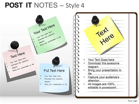 Post It Notes Style 4 Powerpoint Presentation Slides Ppt Images