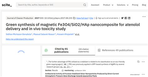 Green Synthesis Of Magnetic Fe3o4 Sio2 Hap Nanocomposite For Atenolol Delivery And In Vivo