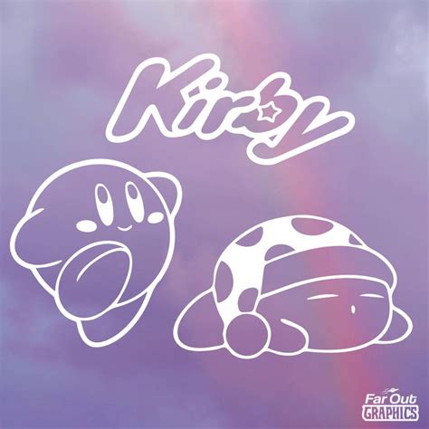 Kirby Vinyl Decal Waterproof Video Game Sticker Gamer T Etsy