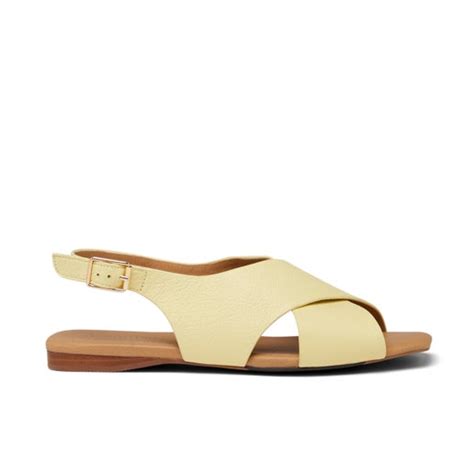 Java Womens Sandals Lemon Meringue Womens Flat Sandals