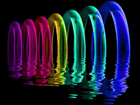 Rainbow Water Drops Wallpaper
