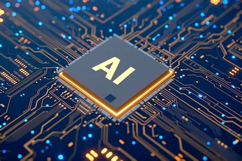 Premium Ai Image Letters Ai 3d Microchip Artificial Intelligence The Circuit Lines Creating An
