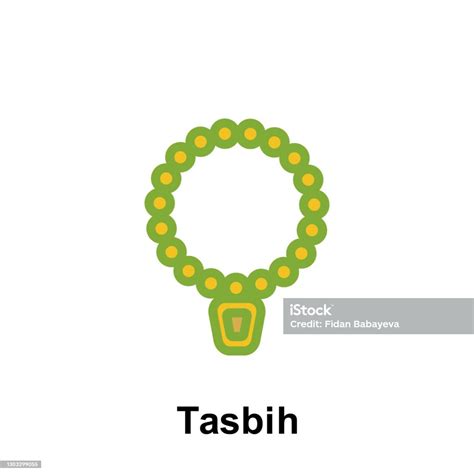 라마단 타스비 개요 아이콘 라마단 일 일러스트 아이콘의 요소입니다 서명 및 기호는 웹 로고 모바일 앱 Ui Ux에 사용할 수 있습니다 0명에 대한 스톡 벡터 아트 및 기타