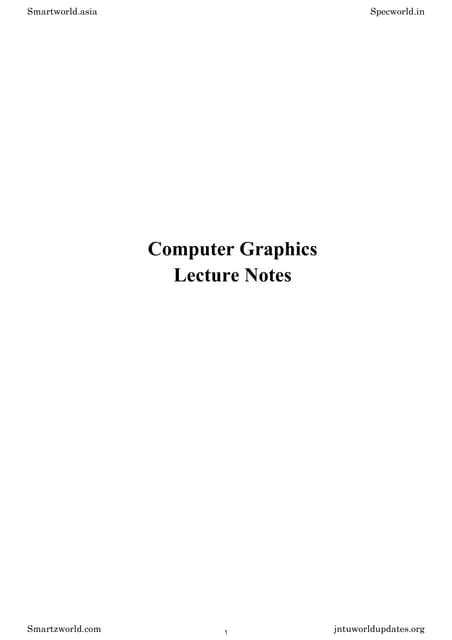 computer graphics notes 2 pdf
