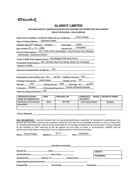 Declarationform 1 Download Free Pdf Government And Personhood