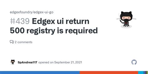 edgex ui return 500 registry is required · issue 439 · edgexfoundry