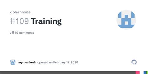 Training Issue Xiph Rnnoise GitHub