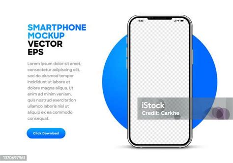 3d 고품질 벡터 모바일 모형 매우 현실적인 스마트 폰 프레젠테이션 템플릿에 대한 장치 Ui Ux 모형입니다 빈 화면 격리