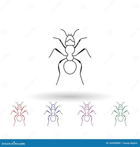 Ant Multi Color Icon Simple Thin Line Outline Of Insect Icons For Ui