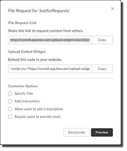 Box Feature Request Files IT Cornell