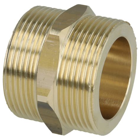 Doppelnippel 1 1/2" AG x 1 1/2" AG breite Ausführung
