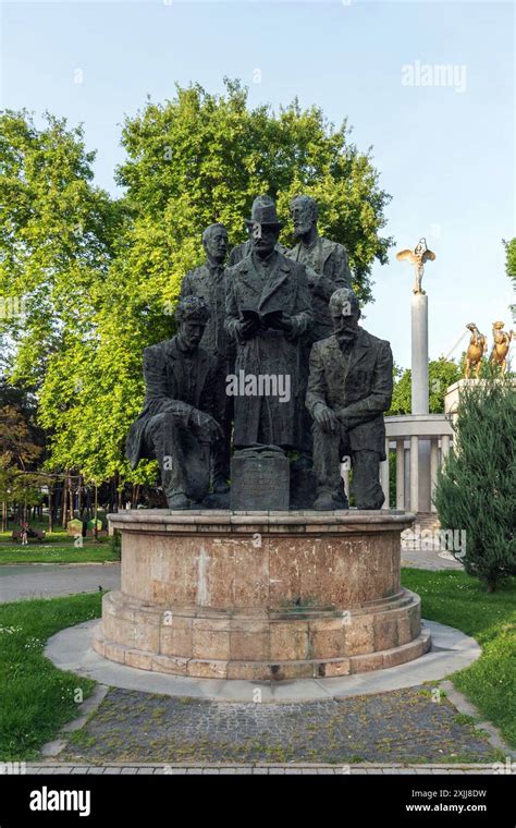Monument to the founders of VMRO (Internal Macedonian Revolutionary Organization), located in ...