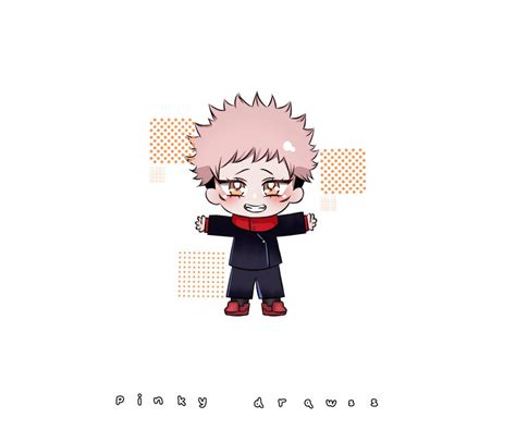 Jjk Itadori Yuji Chibi By Pinkydrawss On Deviantart
