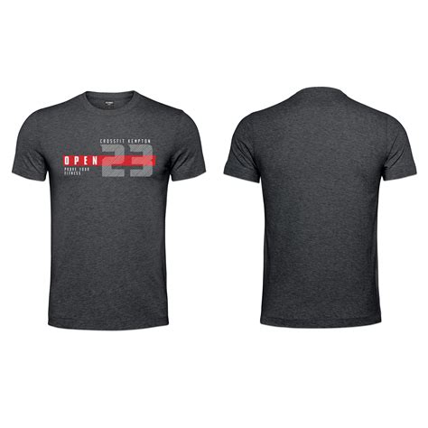 Crossfit Kempton Park Open 23 Mens T Charcoal Melange Steel Monkey