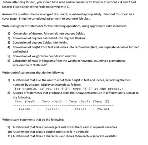 Solved Write C Assignment Statements For The Following Chegg