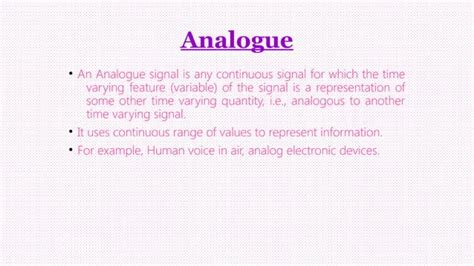 Analogue And Digital Odp Technology And Computing