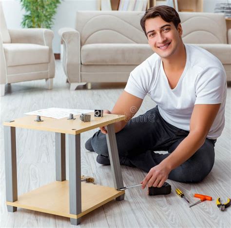 Man Assembling Furniture At Home Stock Image Image Of Fasten Equipment 281347493 Man Assembling Furniture At Home Stock Image Image Of Fasten Equipment 281347493