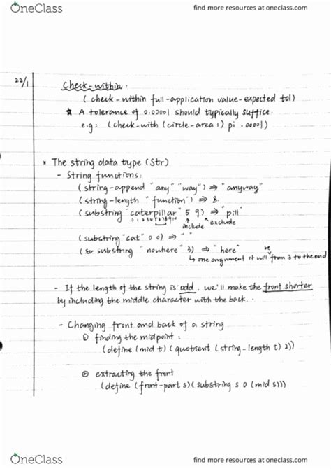 CS Lecture CS Lec OneClass