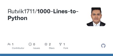 GitHub Rutvik1711 1000 Lines To Python