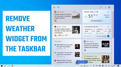How To Remove Weather From Taskbar Windows YouTube