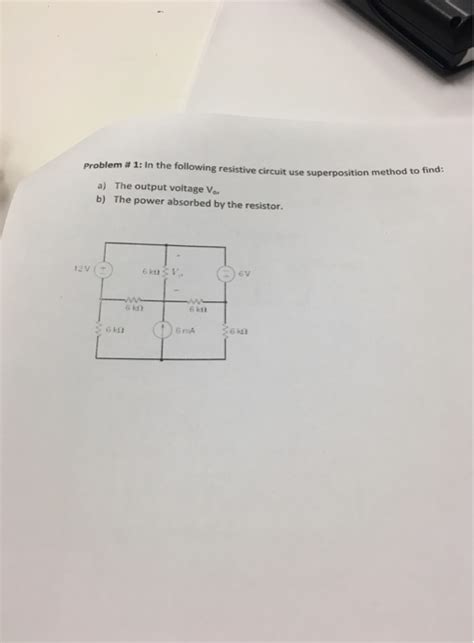 Solved In The Following Resistive Circuit Use Superposition Chegg