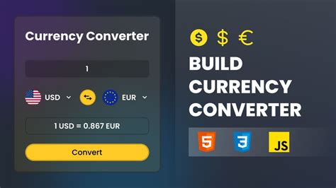 Build A Currency Converter Using Html Css And Javascript Buymeacoffee