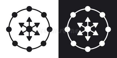 Dependency Thin Line Vector Icon Set Stock Vector Illustration Of