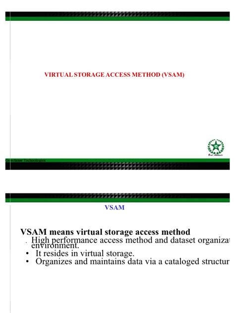 vsam virtual storage access method pdf system software computing