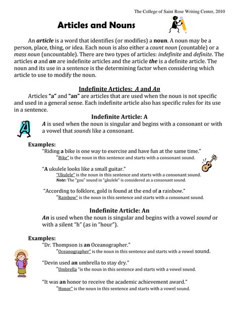 SOLUTION: Articles and nouns - Studypool