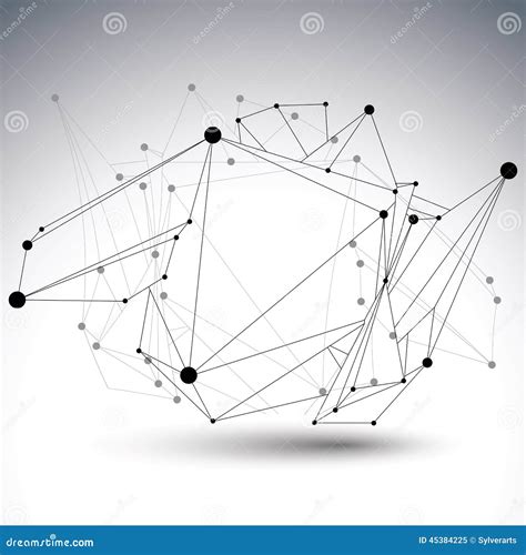 Abstract 3d Structure Polygonal Vector Network Object Stock Vector Illustration Of Network