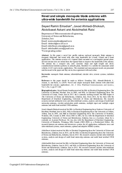 Pdf Novel And Simple Monopole Blade Antenna With Ultra Wide Bandwidth