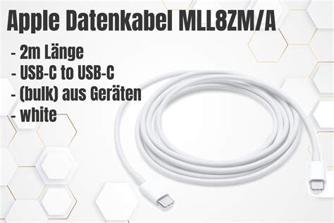 Apple MLL82ZM/A Dátový kábel USB-C/USB-C, 2 | Kaufland.sk