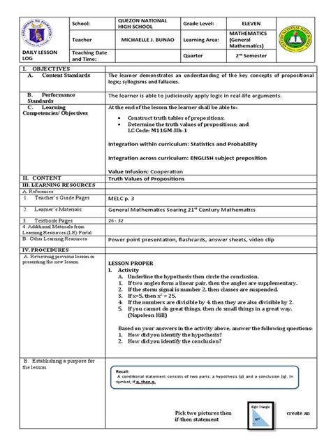 Sampl Lesson Exemplar Pdf Teaching Method Truth
