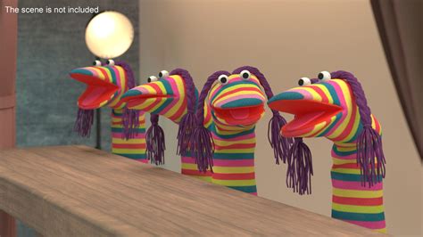 Striped Sock Puppet Girl Rigged For Maya Model Turbosquid 2320913