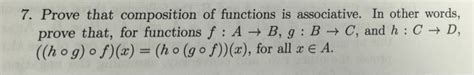 solved prove that composition of functions is associative