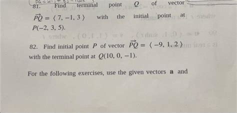 Solved Overrightarrow{p Q} Langle 7 1 3 Rangle