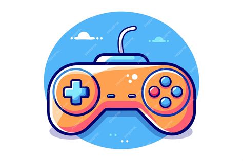 A Game Controller With A Blue Button On It And A Blue Sky In The