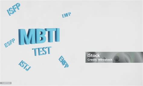 Mbti 테스트 흰색 글자는 흰색 배경에 격리되어 있습니다 텍스트를 위한 장소 공간을 복사합니다 3d 렌더링 렌더링 기치 3차원 형태에 대한 스톡 사진 및 기타 이미지