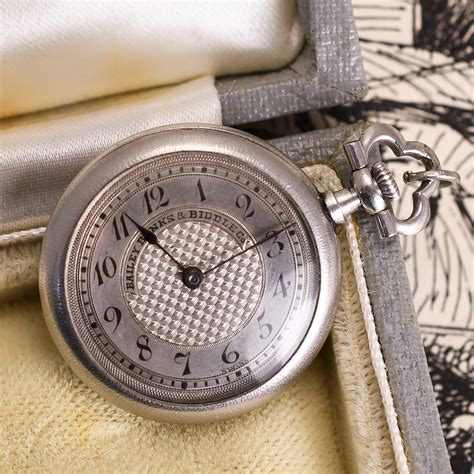 Edwardian Diamond Platinum Pocket Watch By Bailey Banks And Biddle Co