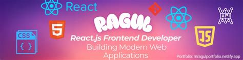 Ragul M Reactjs Developer Frontend Developer Javascript Html