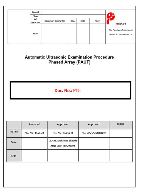 Paut Procedure Pdf Nondestructive Testing Calibration