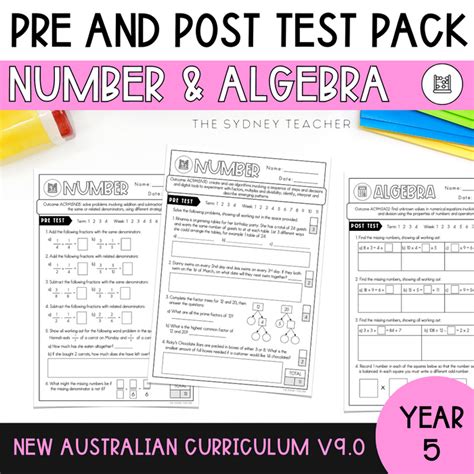 Year 4 Number And Algebra Test Pack ⭐️ The Sydney Teacher