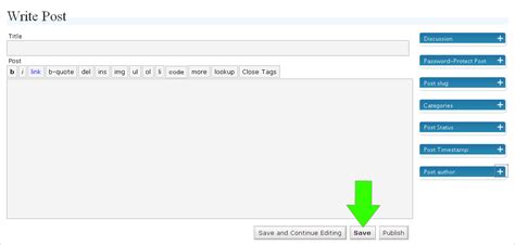 WordPress Basics Saving And Editing Posts Perishable Press